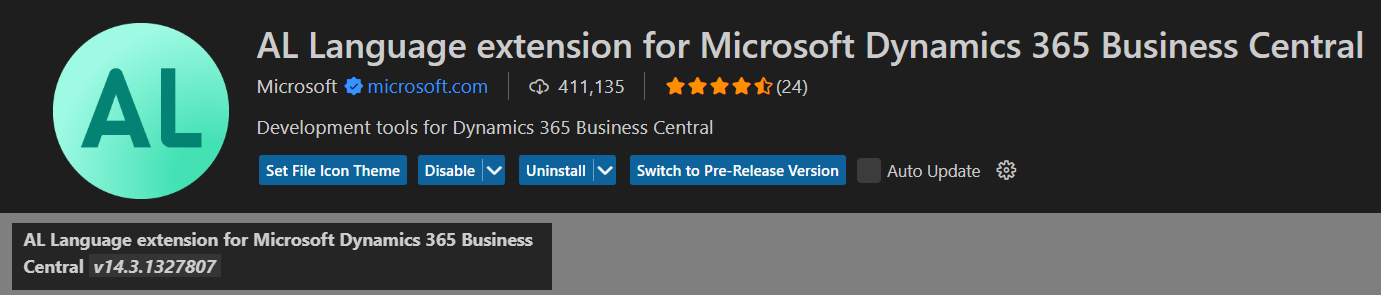 AL Language extension for Microsoft Dynamics 365 Business Central ...
